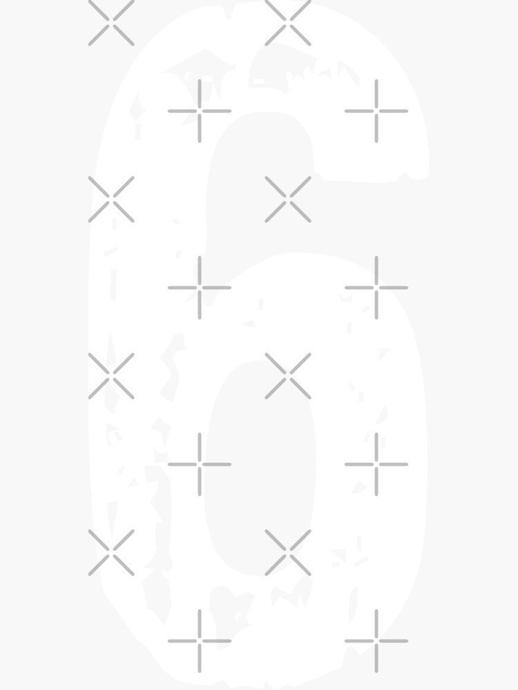 "Number 6. Number six" Sticker by gmstockstudio | Redbubble