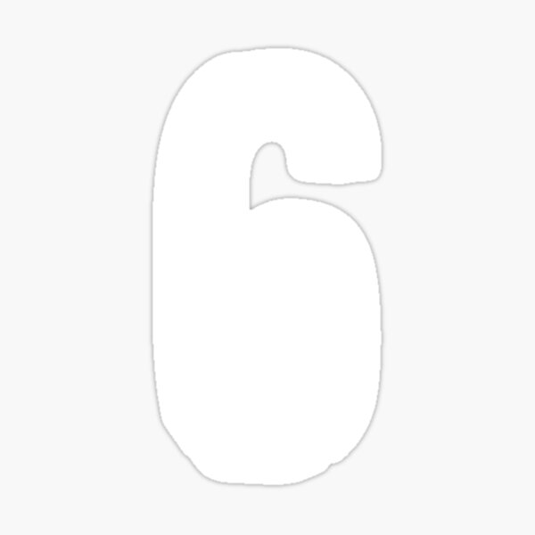 "Number 6. Number six" Sticker by gmstockstudio | Redbubble