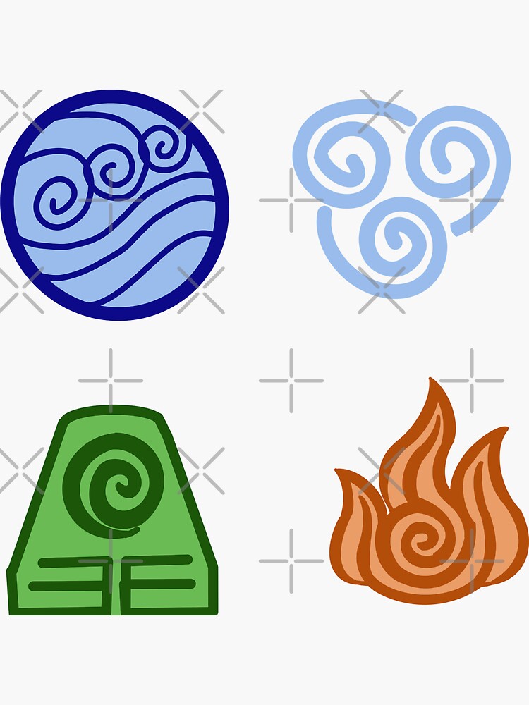 "Four Elements" Sticker for Sale by caitsstickers2 | Redbubble