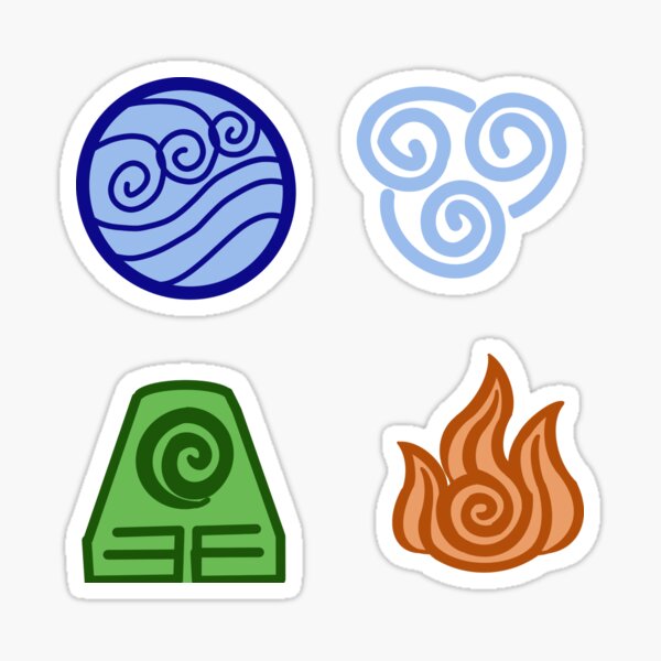 "Four Elements" Sticker for Sale by caitsstickers2 | Redbubble
