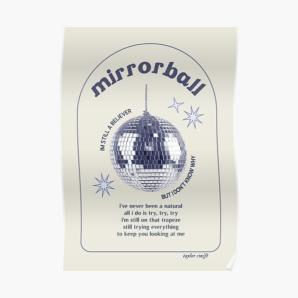 "Taylor Swift Mirrorball Poster" Poster for Sale by mishumydog | Redbubble