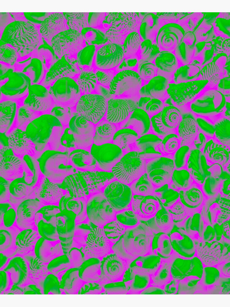 "Colourful negative shell design" Sticker by fivo | Redbubble
