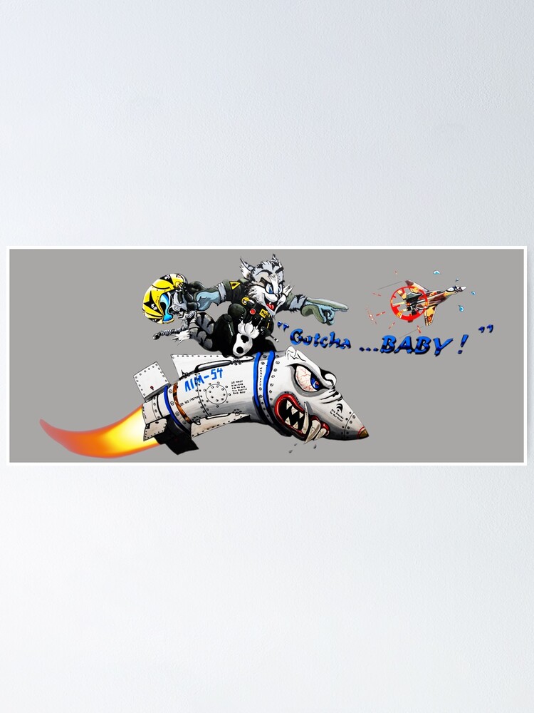 "F-14 Gotcha Baby Nose Art" Poster for Sale by OuofBusiness | Redbubble