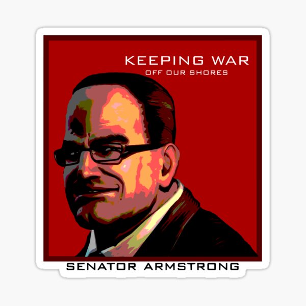 "Retro Senator Armstrong Cool Graphic Gift" Sticker for Sale by ...