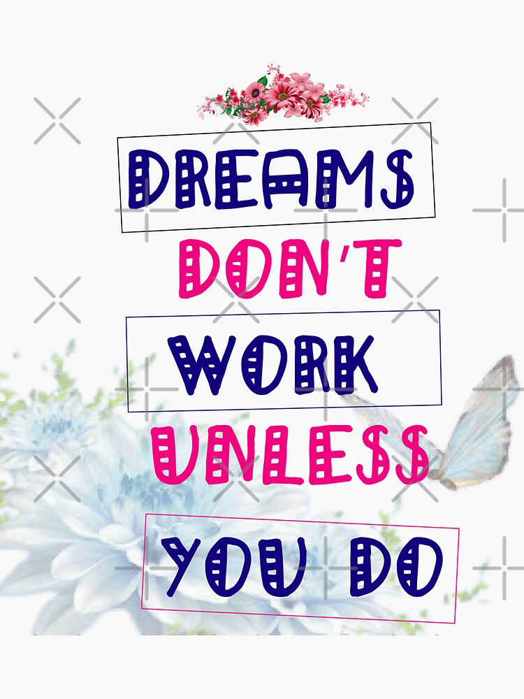 "dream quotes" Sticker by newtrends2022 | Redbubble