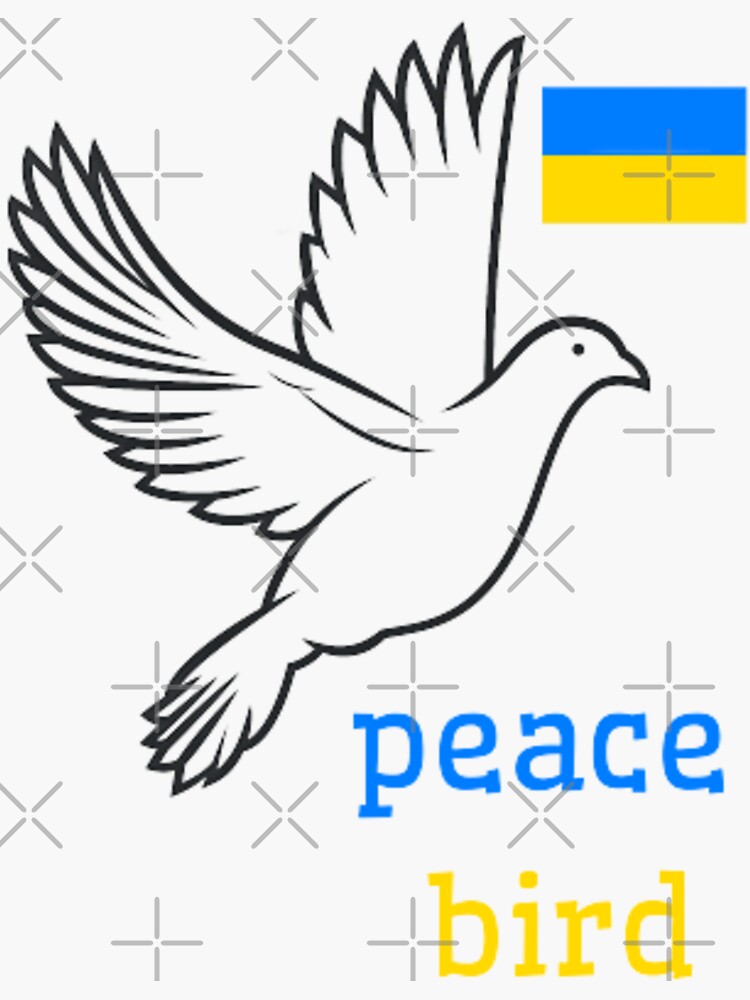 "Ukrainian Peace Bird" Sticker by bossboy-wear | Redbubble