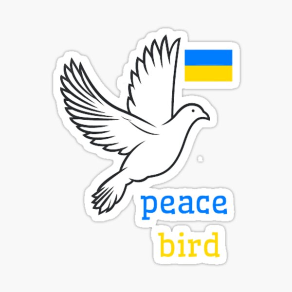 "Ukrainian Peace Bird" Sticker by bossboy-wear | Redbubble