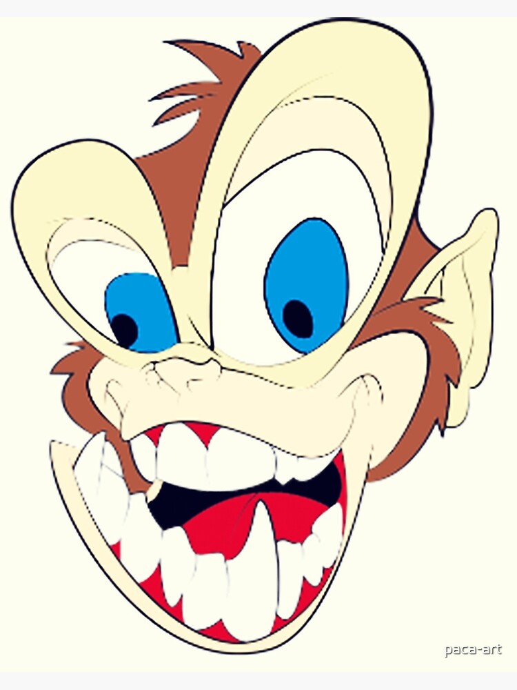 "crayze monkey with big teeth" Poster for Sale by paca-art | Redbubble