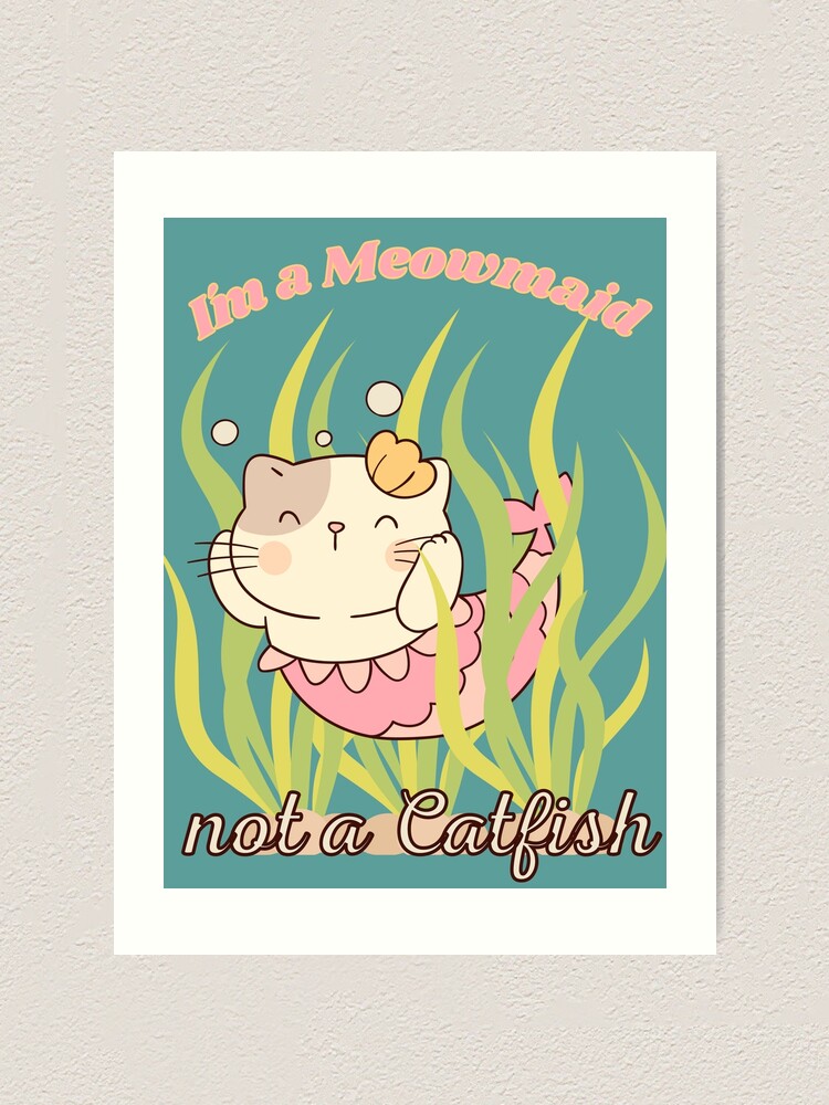"MeowMaid not Catfish / Meow Maiden / Cats Mermaid / Water Cat ...