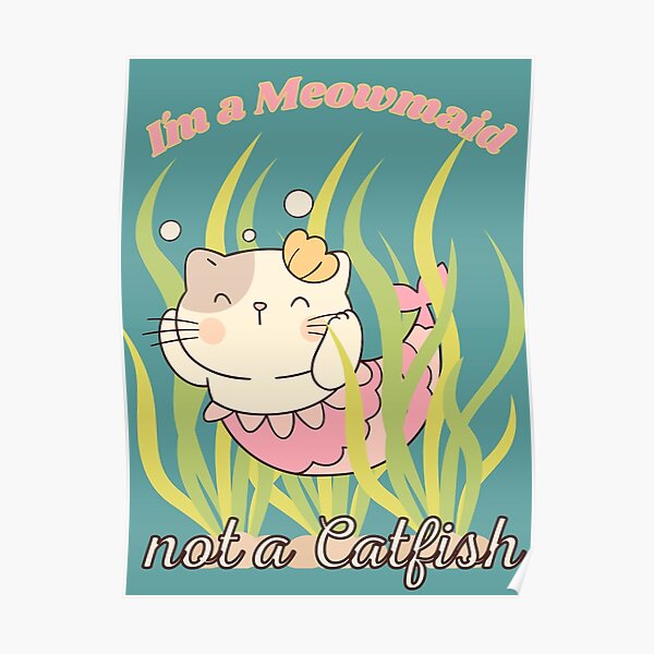 "MeowMaid not Catfish / Meow Maiden / Cats Mermaid / Water Cat ...