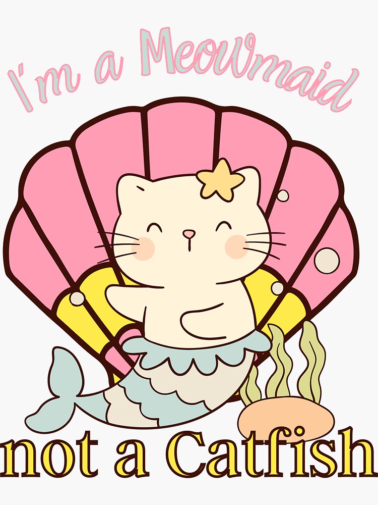 "MeowMaid not Catfish / Meow Maiden / Cats Mermaid / Water Cat ...