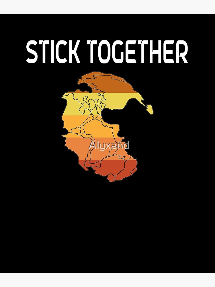 Pangaea Stick Together Pangea Geology World Premium Matte Vertical ...