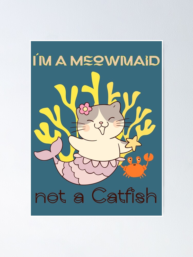 "MeowMaid not Catfish / Meow Maiden / Cats Mermaid / Water Cat ...