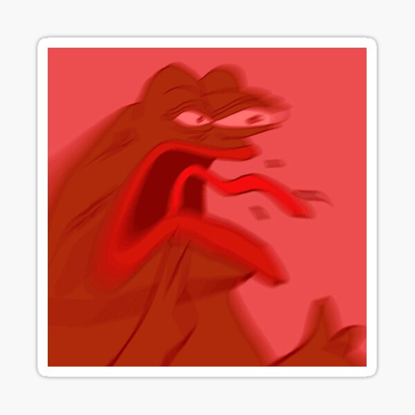 "pepe supre REEEEEE" Sticker for Sale by purplepinkdrgn | Redbubble