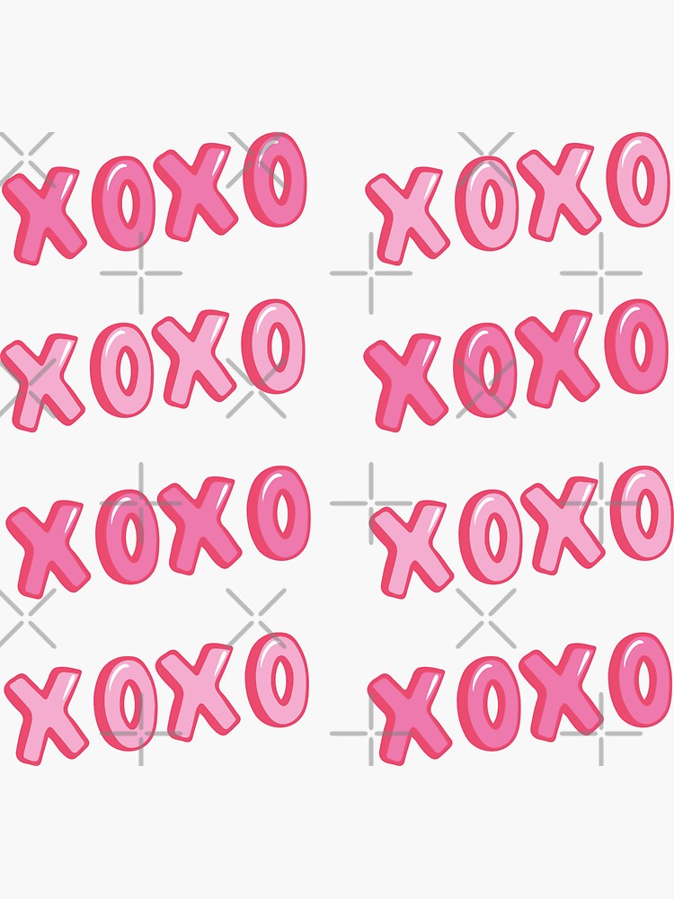 "XOXO - Pink Aesthetic 8 Pack" Sticker by StassyDraws | Redbubble