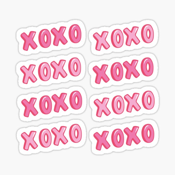 "XOXO - Pink Aesthetic 8 Pack" Sticker by StassyDraws | Redbubble