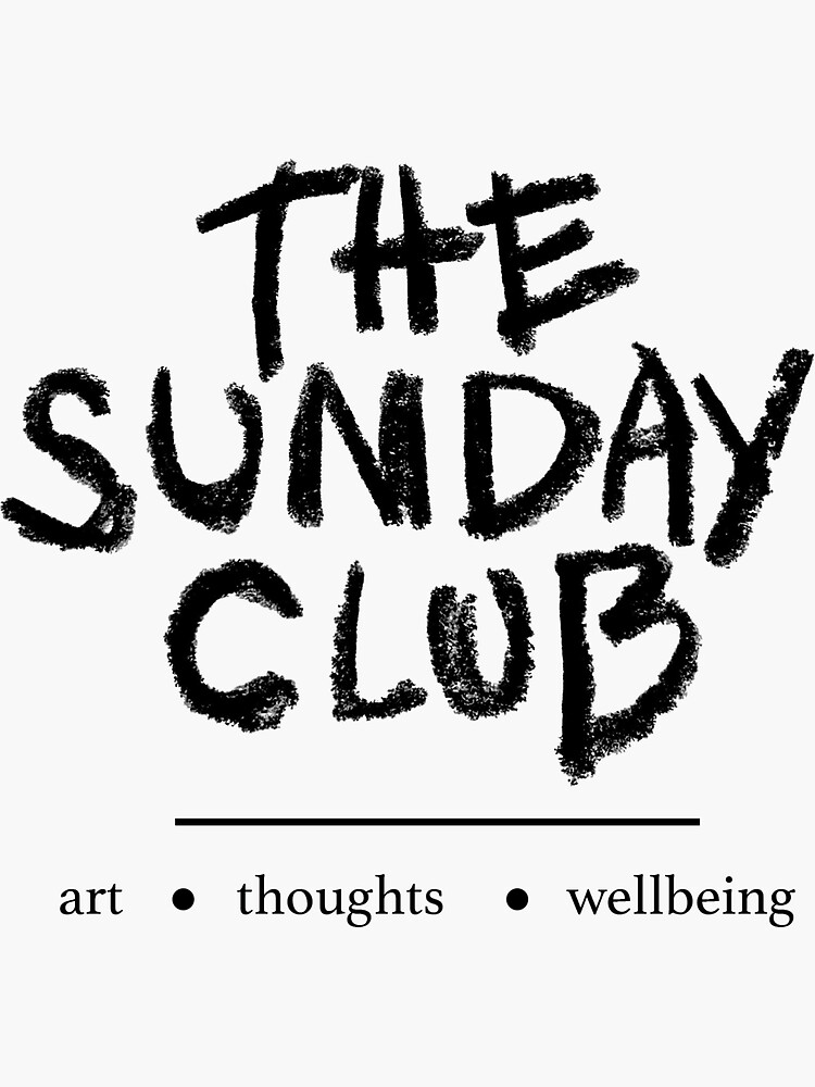 "THE SUNDAY CLUB logo" Sticker for Sale by sunday-designs | Redbubble