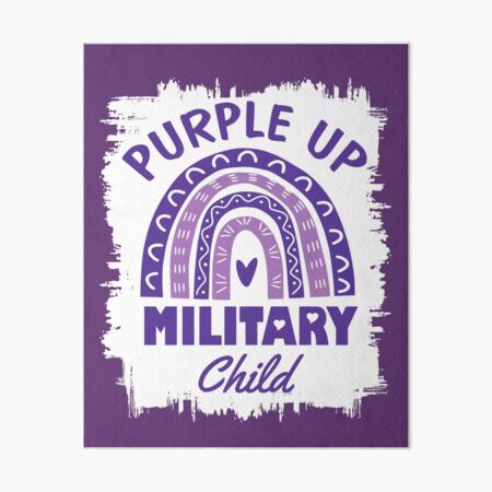 "Purple Up For Military Kids Month of the Military Child Cool Rainbow ...