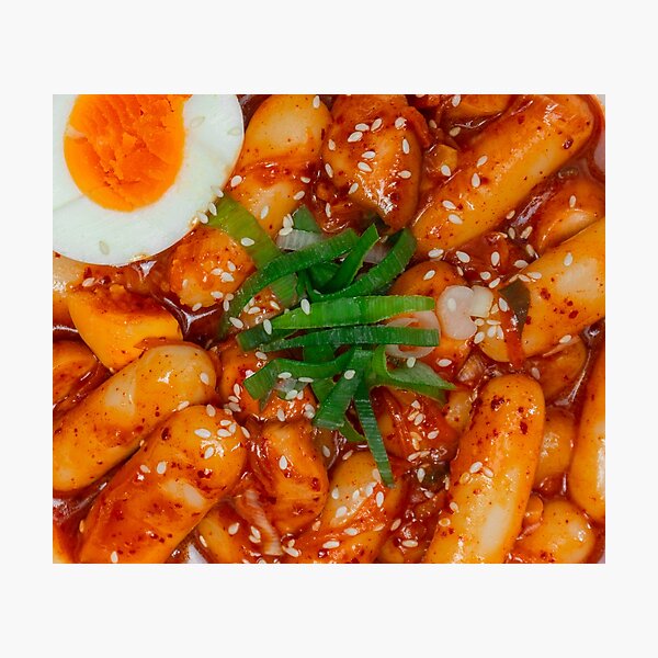 Lámina fotográfica «Tteok-bokki Pasteles de arroz salteados picantes ...
