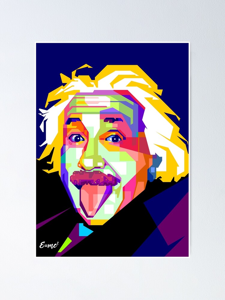 "WPAP Albert Einstein" Poster for Sale by nubiidesign | Redbubble