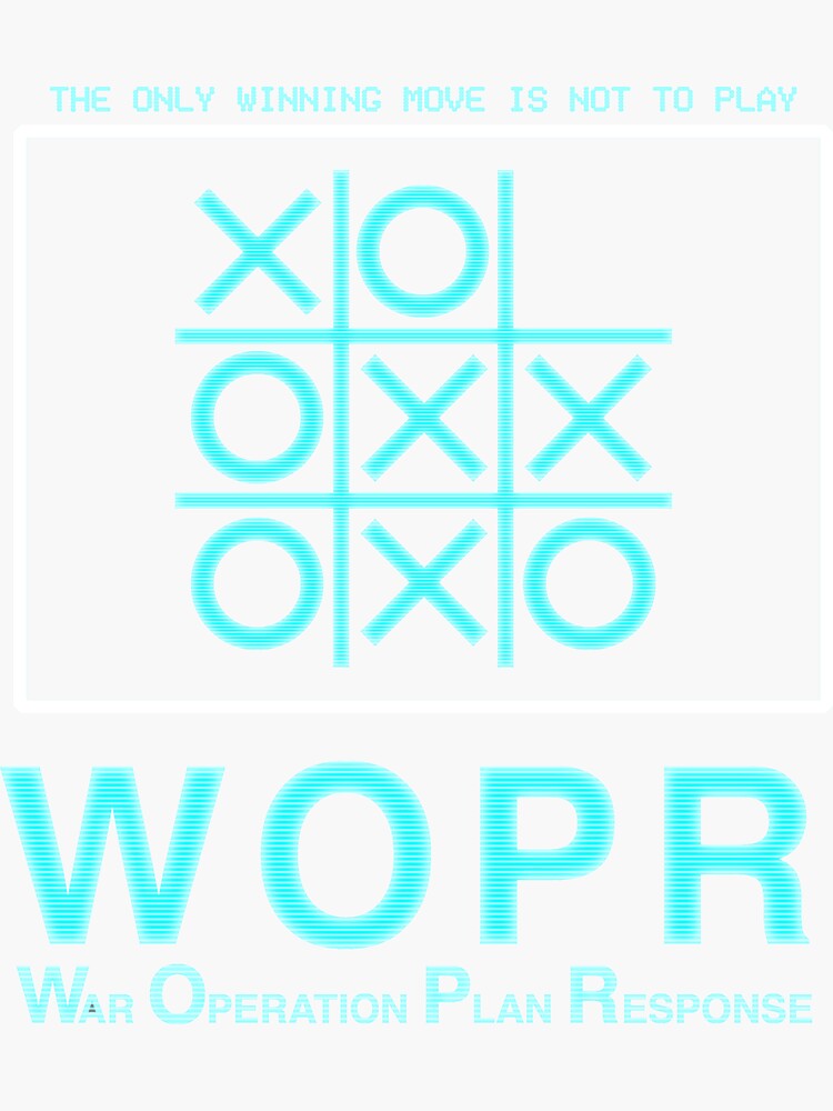 "WOPR : Inspired by War Games" Sticker by WonkyRobot | Redbubble