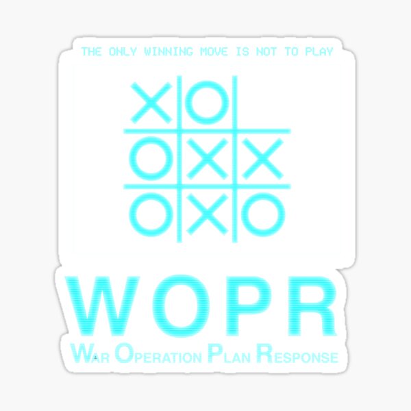 "WOPR : Inspired by War Games" Sticker by WonkyRobot | Redbubble