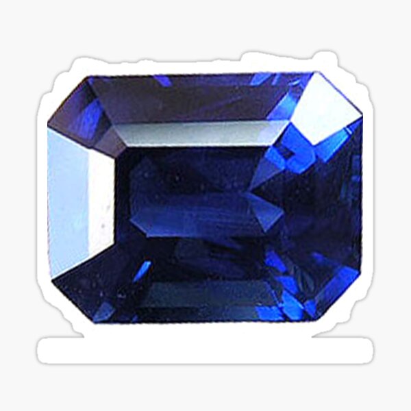 "Rectangular Sapphire Blue" Sticker for Sale by DigitalGemArt | Redbubble