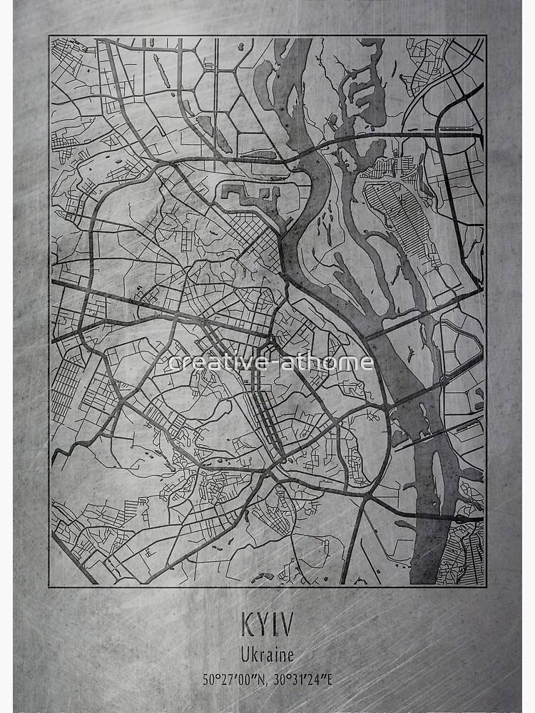 "Kyiv, Ukraine, city street map" Poster by creative-athome | Redbubble