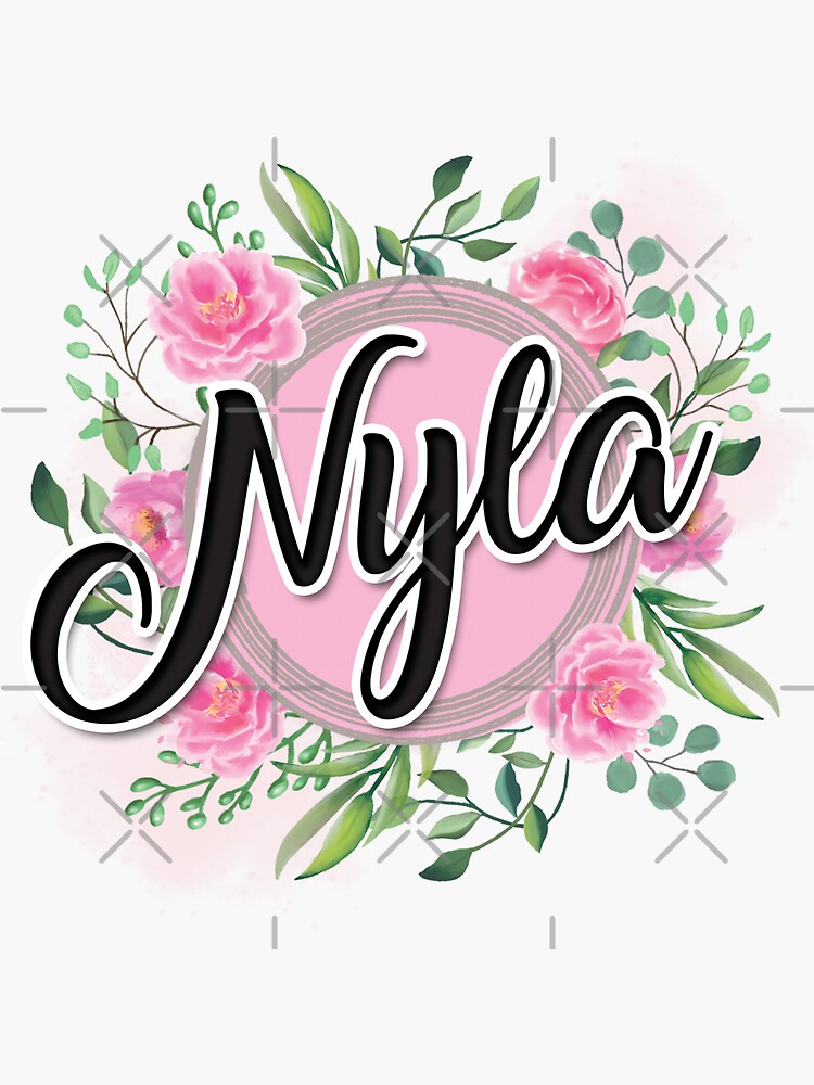 "Nyla name " Sticker for Sale by badinboow | Redbubble