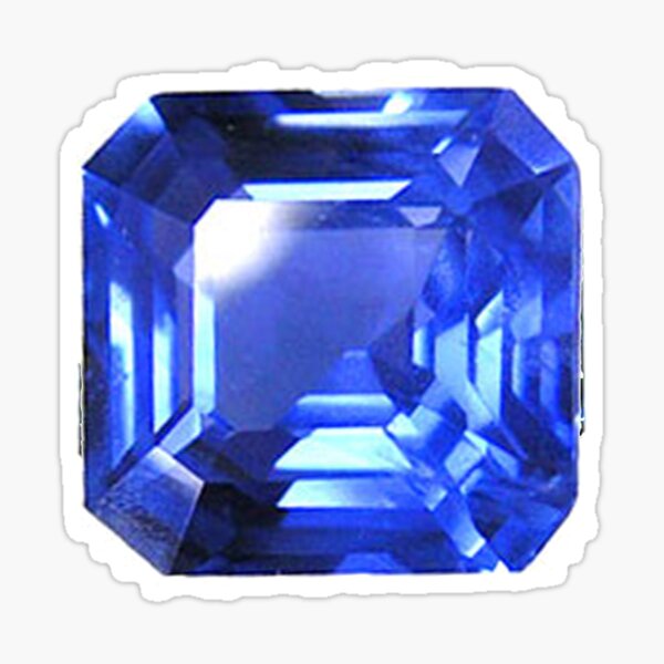 "Rectangular Sapphire Sky Blue" Sticker for Sale by DigitalGemArt ...