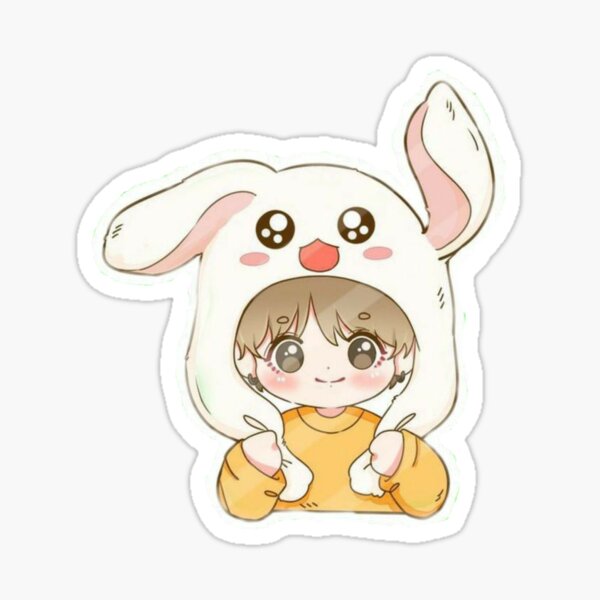 "Cute anime JK BTS" Sticker by JIMA7 | Redbubble