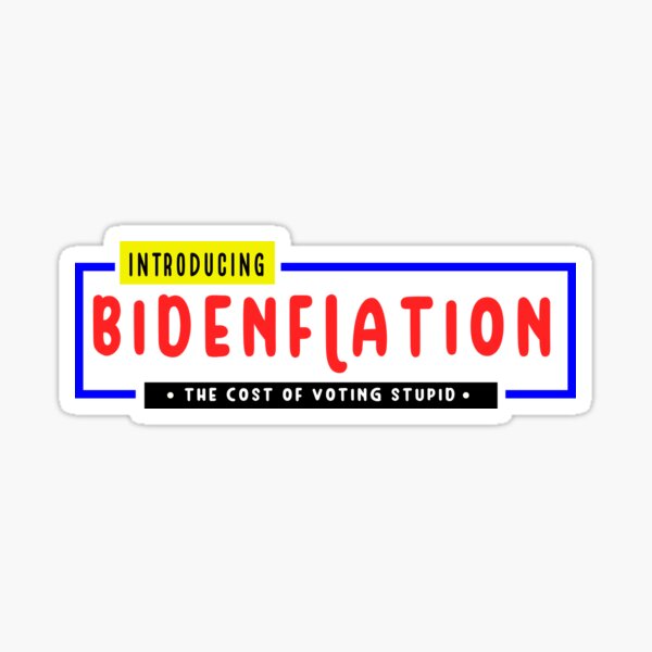 "Bidenflation" Sticker for Sale by RetroFrame | Redbubble