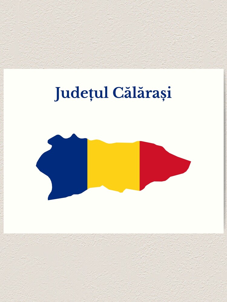 "Calarasi County Map Design, Romania." Art Print for Sale by marosharaf ...