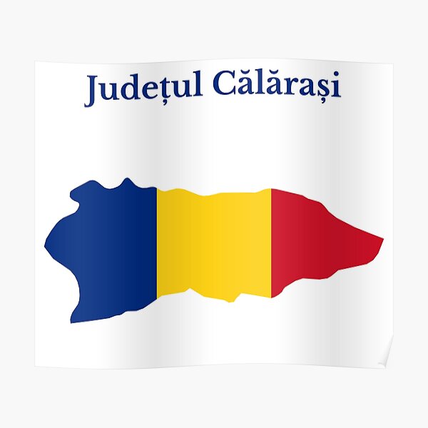 "Calarasi County Map Design, Romania." Poster for Sale by marosharaf ...