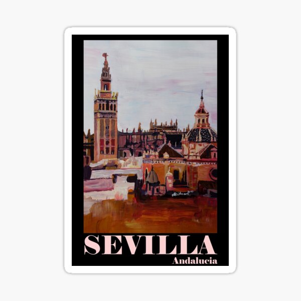 "Sevilla Skyline in Andalusien Spanien mit Giralda " Sticker for Sale ...