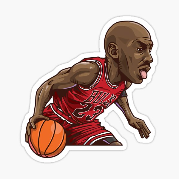 "Michael Jordan 23 Art Chibi" Sticker for Sale by JaclynPiel | Redbubble