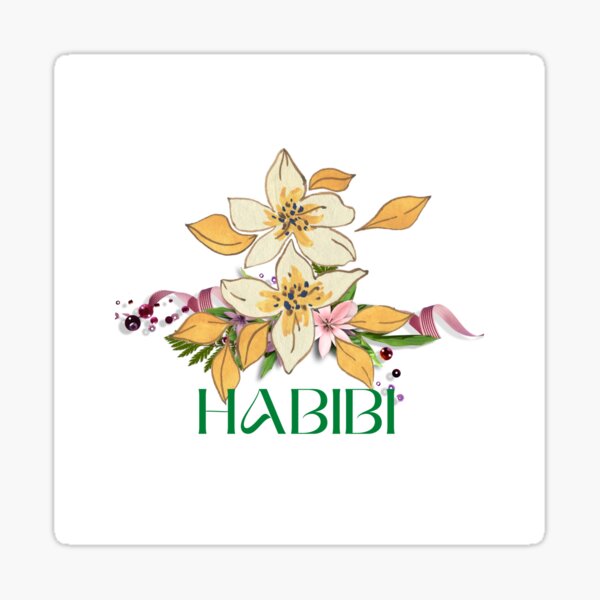 "Yalla habibi #18" Sticker by Indesigning | Redbubble