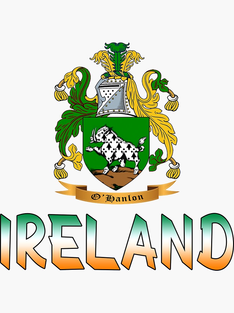"O'HANLON FAMILY CREST" Sticker by CathalDevlin | Redbubble