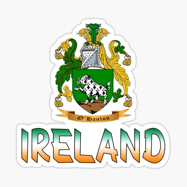 "O'HANLON FAMILY CREST" Sticker by CathalDevlin | Redbubble