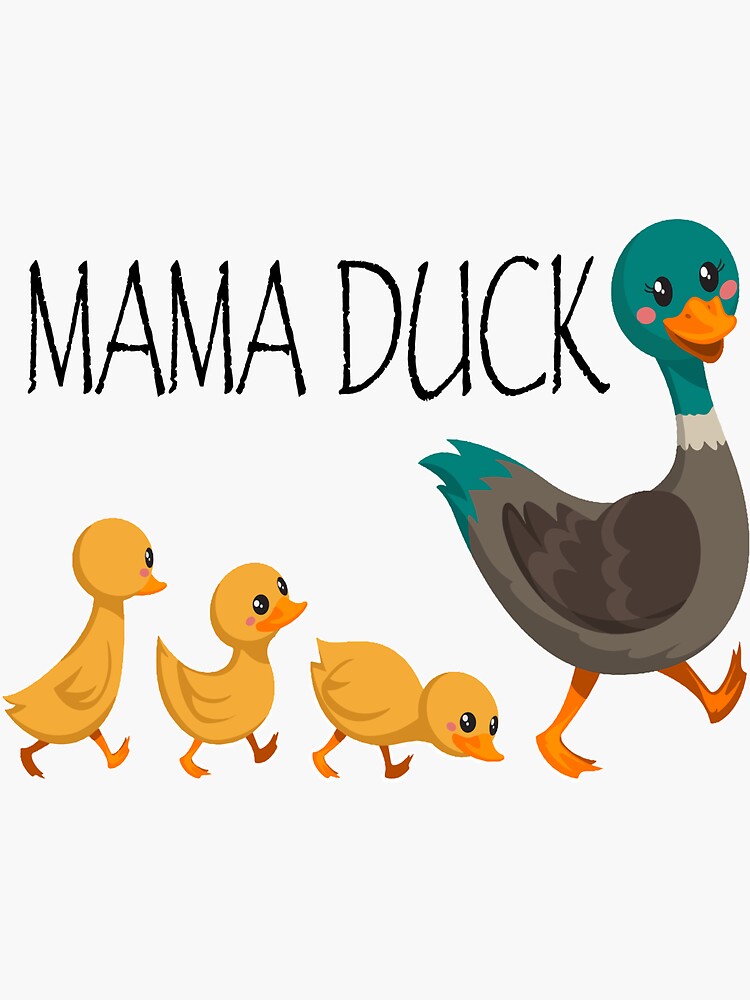"Funny mama duck" Sticker by boumshopper | Redbubble