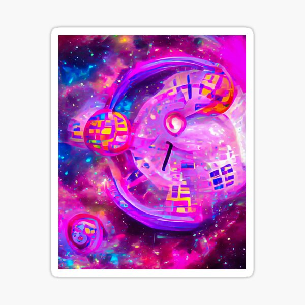 "Time 04 Trippy Space Vortex" Sticker by mhfoto | Redbubble