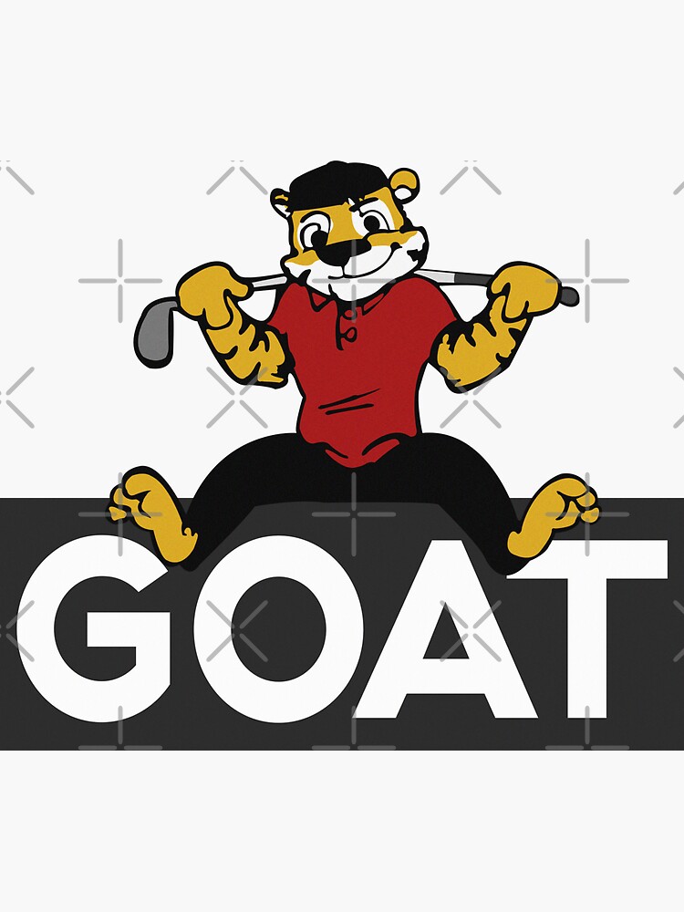 "Tiger is the Goat! - The Masters" Sticker by PotatoGear | Redbubble