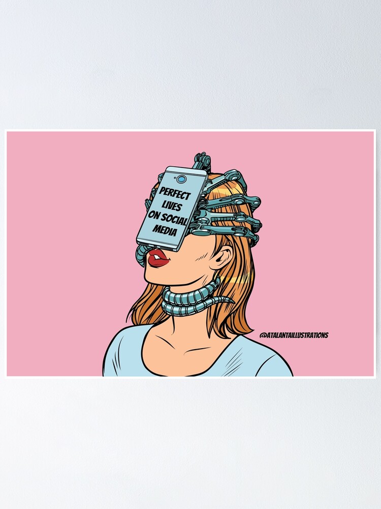 "Perfect Lives On Social Media " Poster for Sale by AtalantaDesign ...
