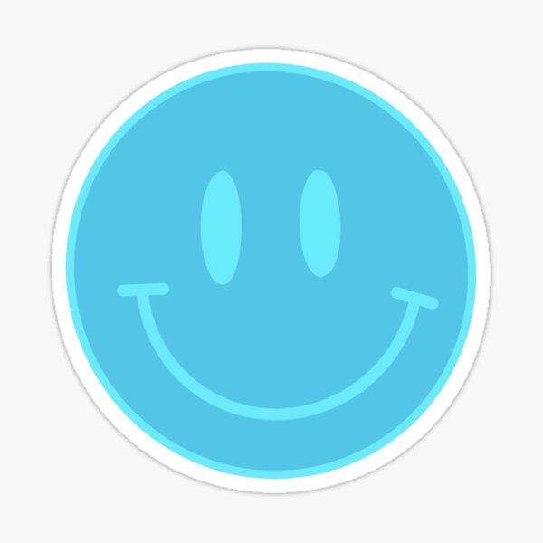 "Blue Smiley Face" Sticker for Sale by Delaneylynn07 | Redbubble