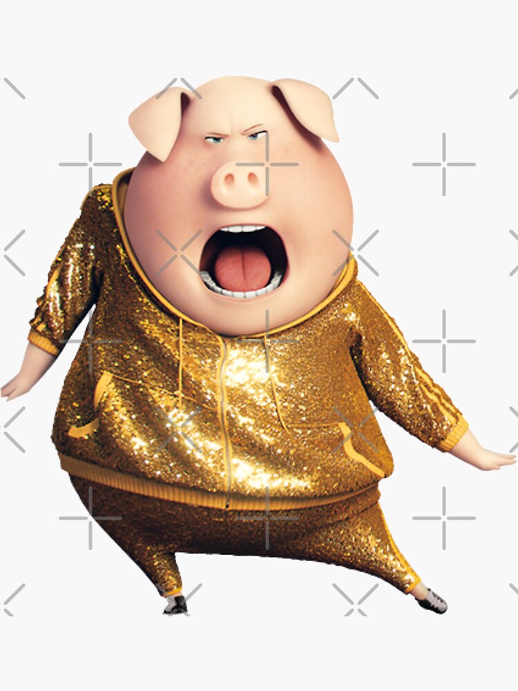 "Gunter from sing movie" Sticker by abdo-ftouhi | Redbubble