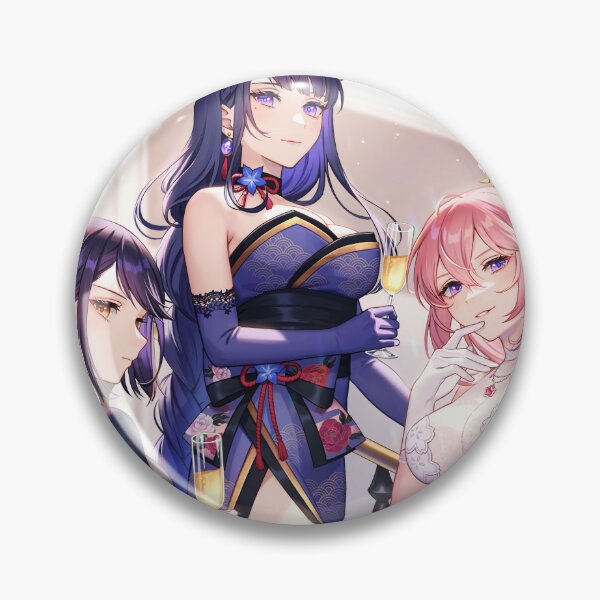 "Hot Kujou, Raiden & Miko Genshin Impact" Pin by genshinwaifus | Redbubble