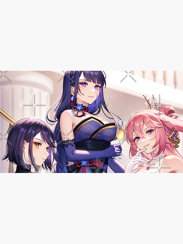 "Hot Kujou, Raiden & Miko Genshin Impact" Cap by genshinwaifus | Redbubble