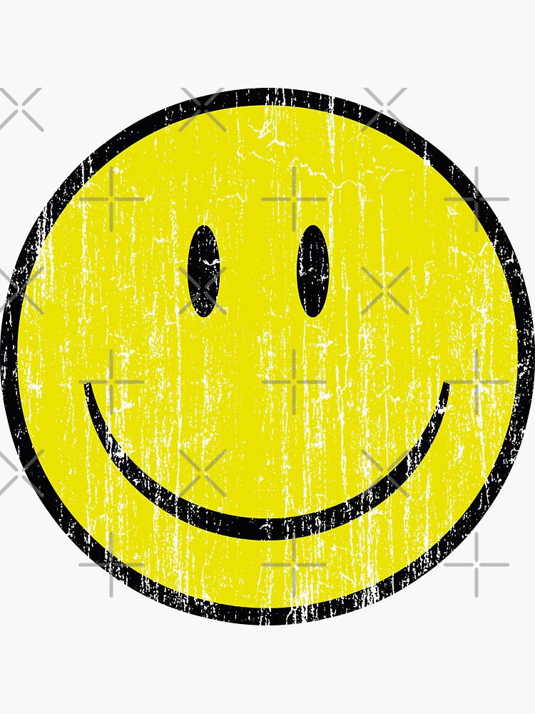 "Acid Smiley - Grunge" Sticker by AkiraFussion | Redbubble