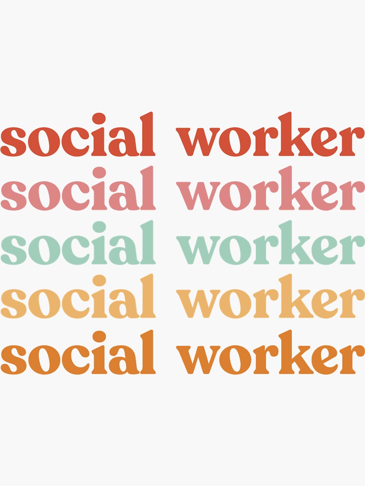 "Social Worker Social Work Rainbow " Sticker by SocialLook | Redbubble