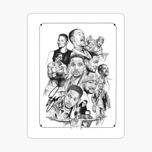 "Will Smith Activity Collage" Sticker by phillip-morales | Redbubble